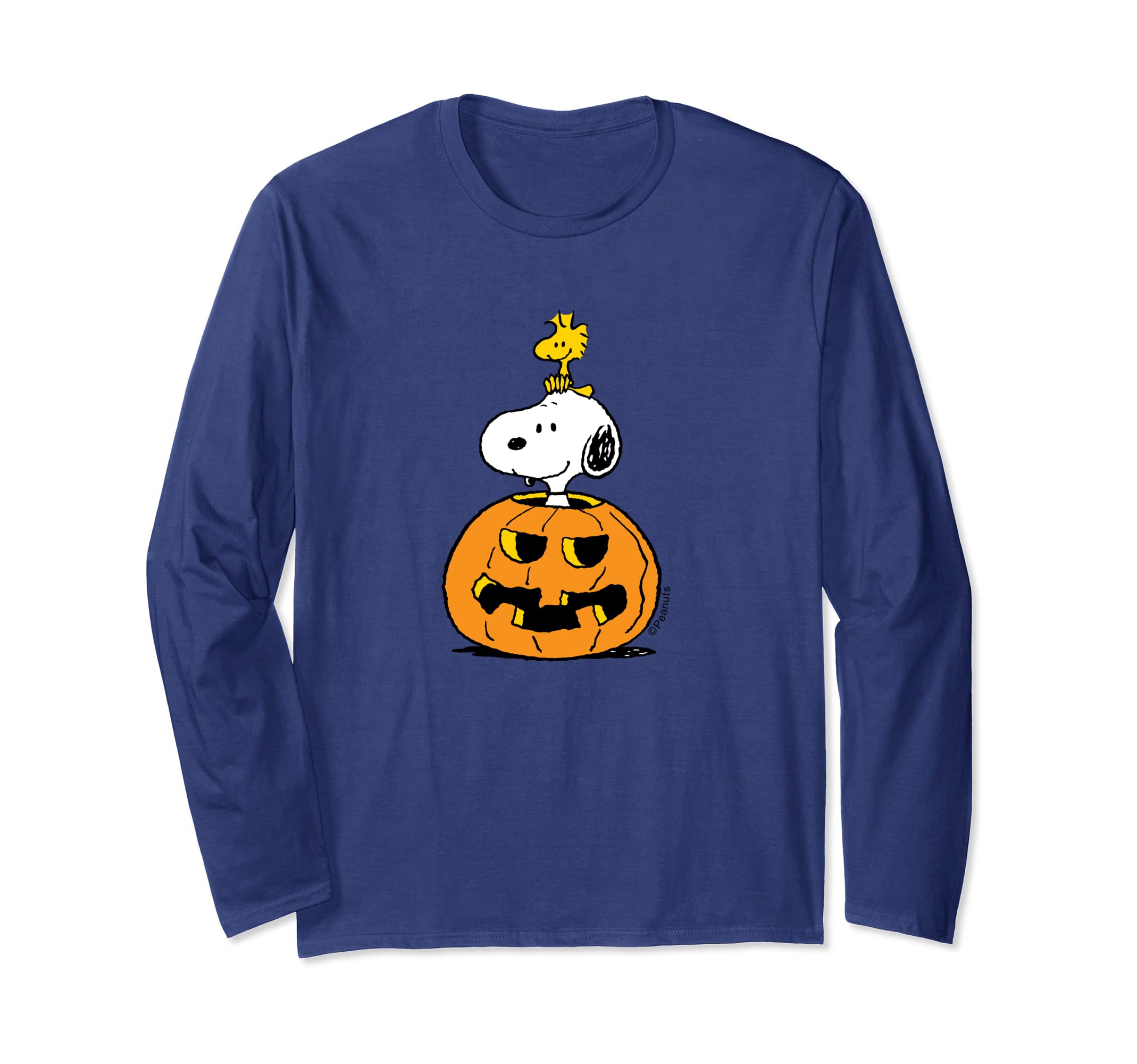 Peanuts - Halloween - Snoopy Woodstock Pumpkin Long Sleeve T-Shirt
