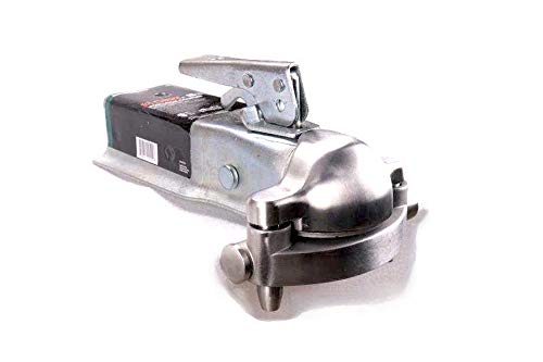 Alarmed stainless steel trailer coupler hitch lock loud alarms 120dB alarm travel camp ground camping horse shows boat marina dump trailers storage RV park locking cargo curt demco atwood stop thieves