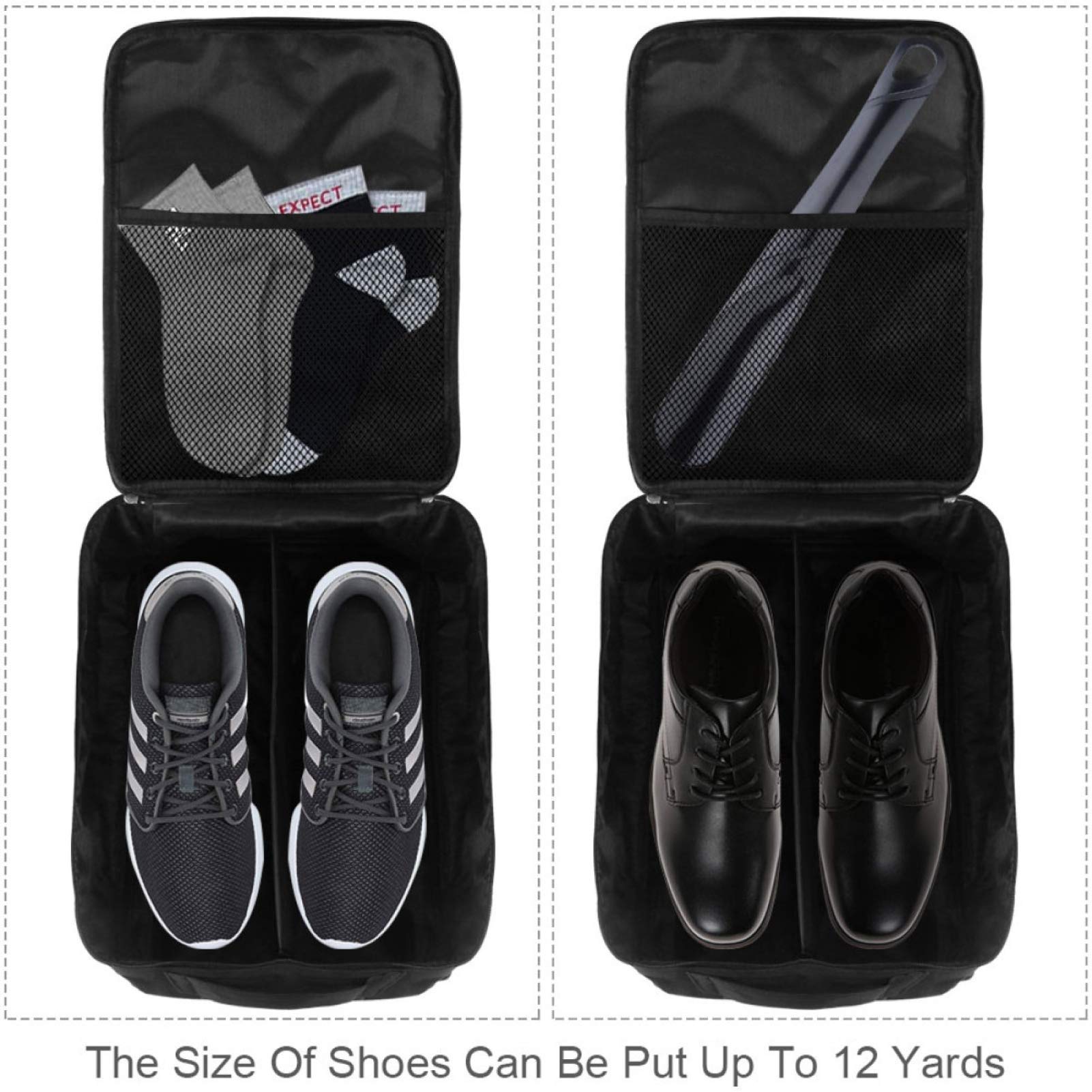 Nanmma Waterproof Shoe Box Bags Pouches Stylish Hand Drawn Hearts for Travel Storage Organizer Bag