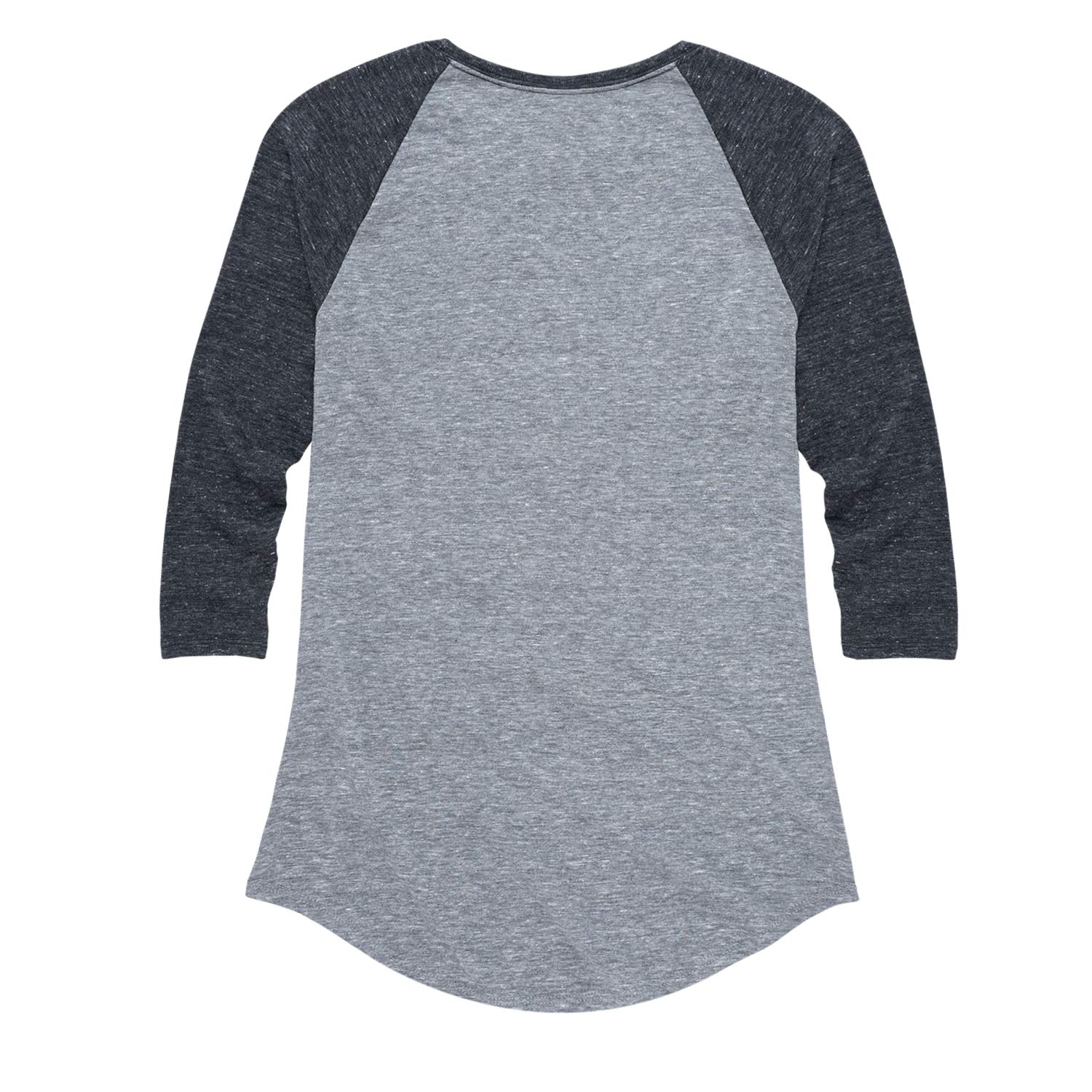 Peanuts Women's Hybrid Apparel Thanksgiving Scene Raglan Graphic T-Shirt, Athletic Heather/Heather Black, Small