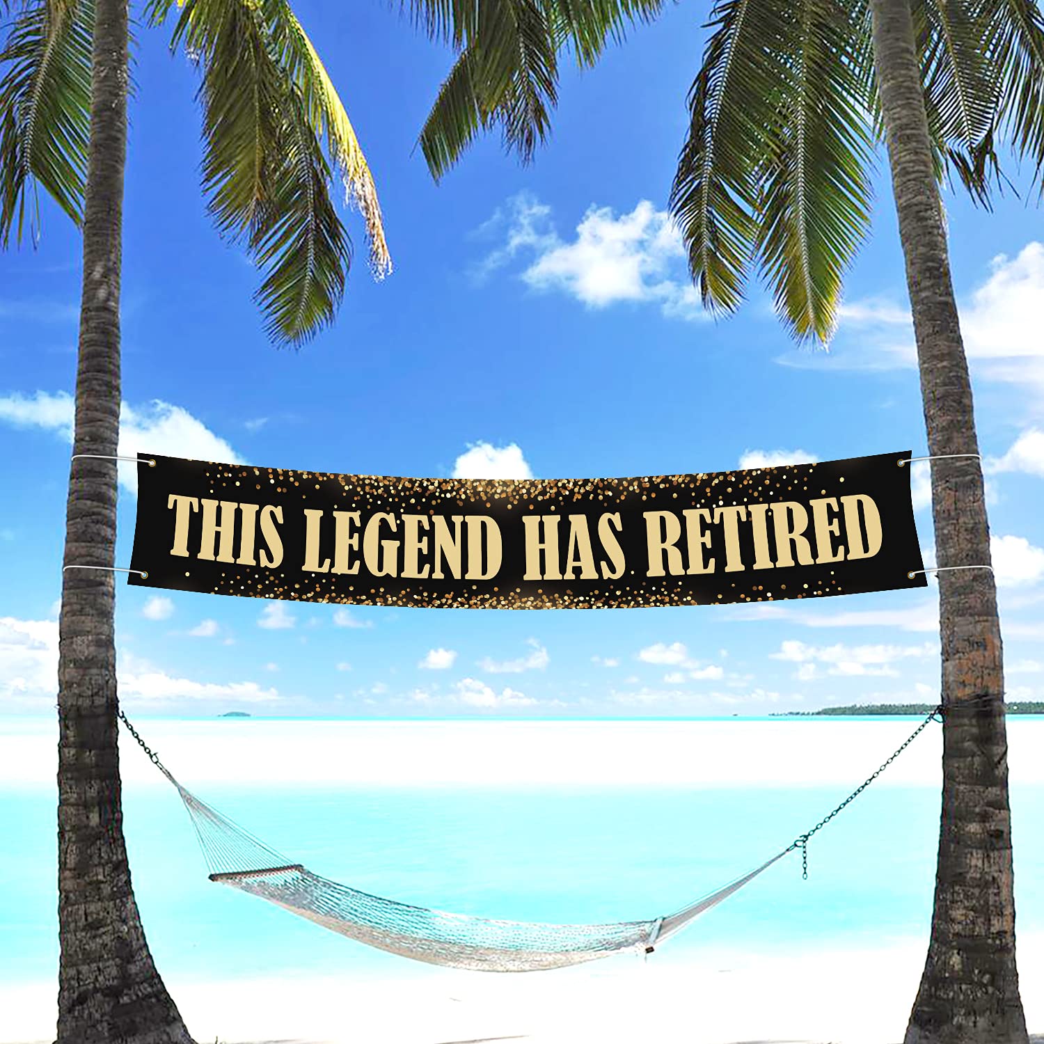 This Legend Has Retired Large Banner, Finally Retired Theme Yard Sign Lawn Sign, Retirement Party Outdoor Indoor Backdrop 9.8 x 1.6 Feet
