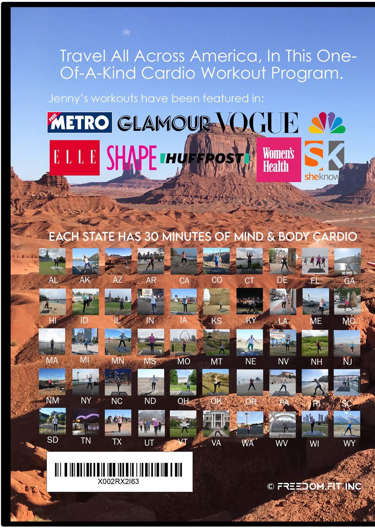 Walk Across America | 50 States | 50 Workouts | Jenny Ford | Walking Program | Beginner Workouts | Exercise Fitness DVD