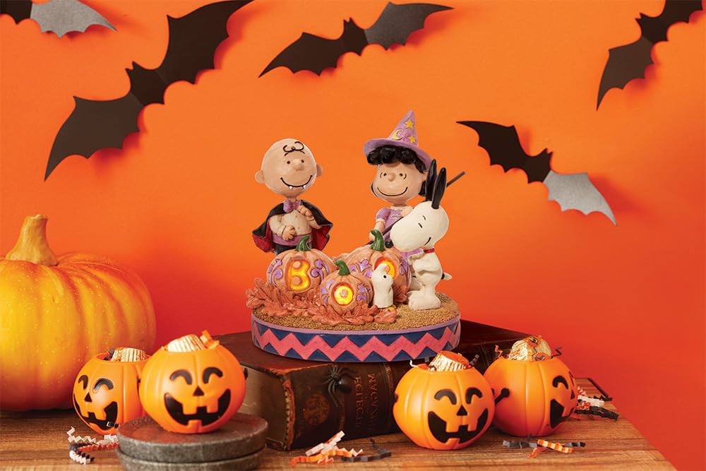 Enesco Peanuts by Jim Shore Peanuts The Gang Dressed for Halloween Figurine, 5.55 Inch, Multicolor