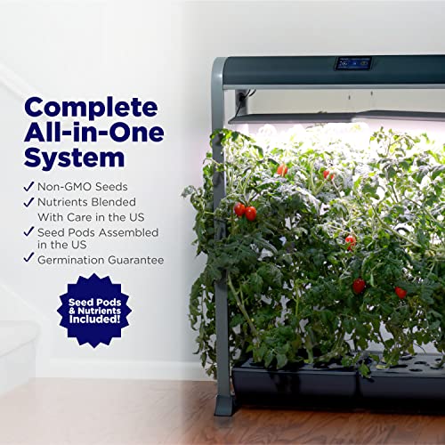 AeroGarden Farm 24XL with Salad Bar Seed Pod Kit - Indoor Garden with LED Grow Light, Black