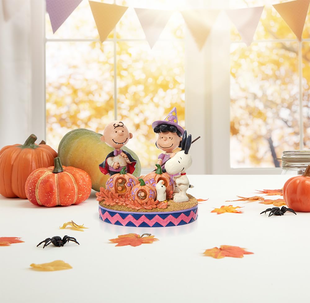 Enesco Peanuts by Jim Shore Peanuts The Gang Dressed for Halloween Figurine, 5.55 Inch, Multicolor