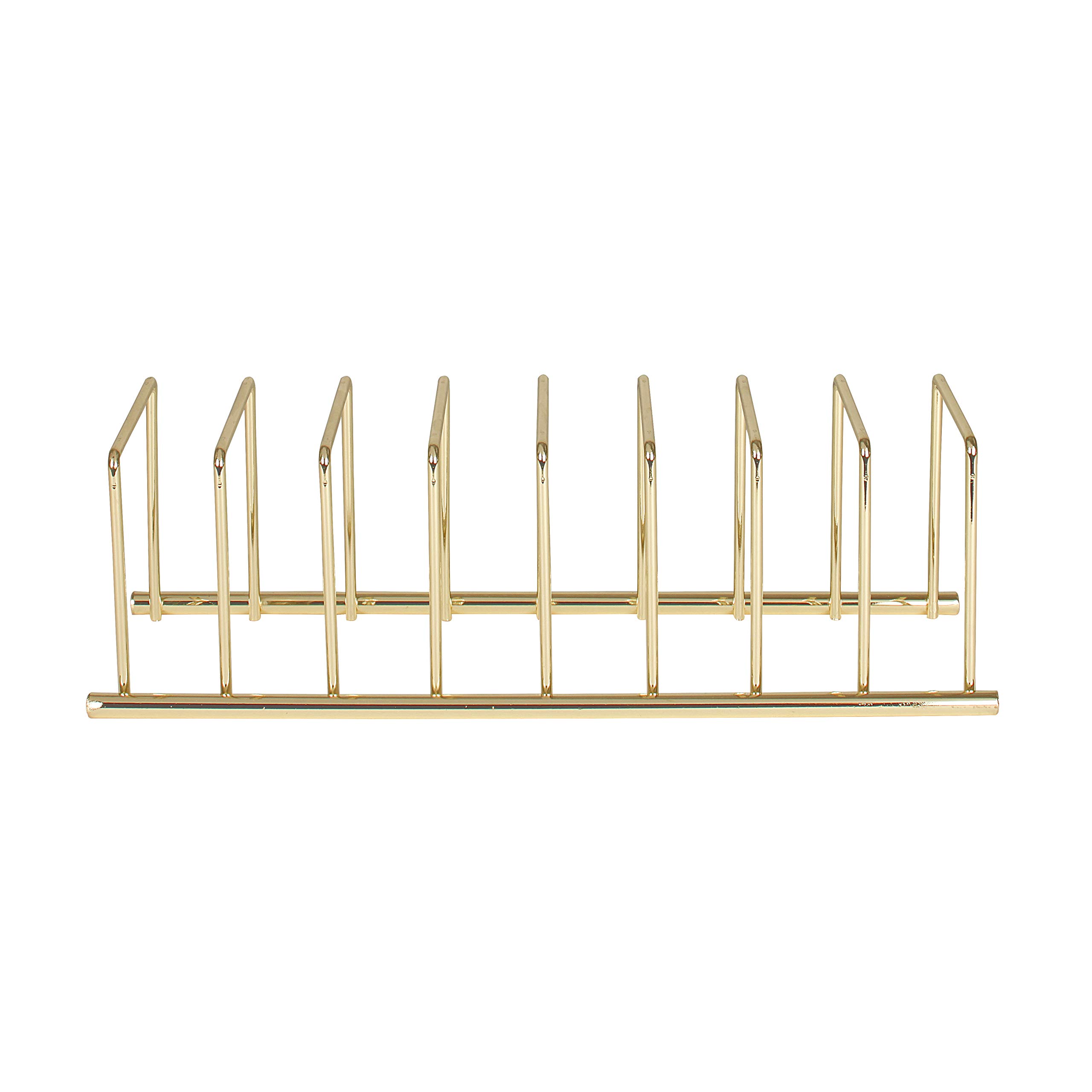 Spectrum Diversified Euro Kitchen Lid Organizer for Plates, Cutting Boards, Bakeware, Cooling Racks, Pots & Pans, Serving Trays, and Reusable Containers, Gold