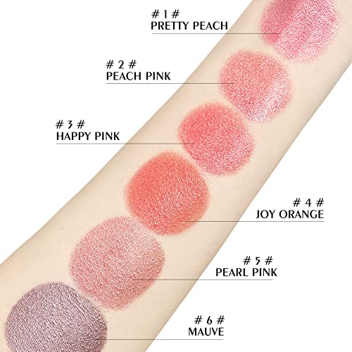 KYDA Blush Beauty Wand, Shimmer Face Blush with Cushion Applicator, Natural Pearl Finish, Silky Smooth Creamy Formula, Lightweight Blendable Blush Rouge Stick, by Ownest Beauty-Pearl Pink