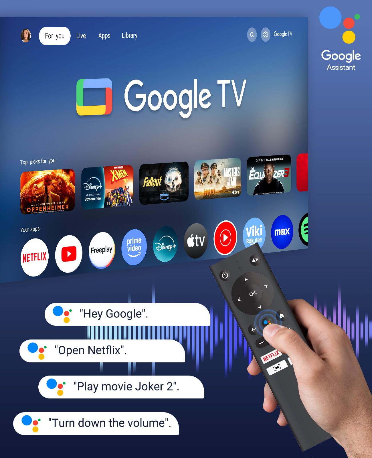 4K Support Android TV 10.0 Projector 5G WiFi Bluetooth Native 1080P, CIBEST Full-Sealed Optical Engine Home Movie FHD Projector with Netflix/Prime Video Built-in, 8000+ Apps, Autofocus, Stereo Sound
