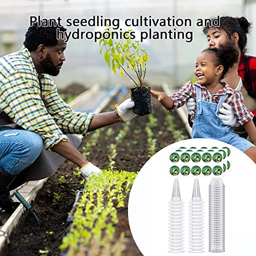 Seed Pods Kit for Aerogarden, Indoor Hydroponics Supplies, Plant Seed Starter Kit Gardening Growing System (30pcs/Set (Seedling Cover + Sticker + Planting Basket))