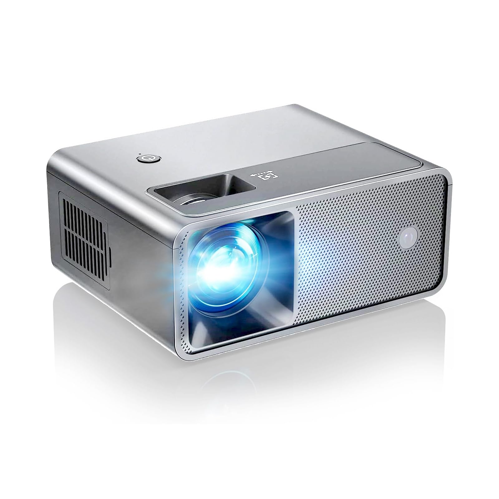 4K Support Android TV 10.0 Projector 5G WiFi Bluetooth Native 1080P, CIBEST Full-Sealed Optical Engine Home Movie FHD Projector with Netflix/Prime Video Built-in, 8000+ Apps, Autofocus, Stereo Sound