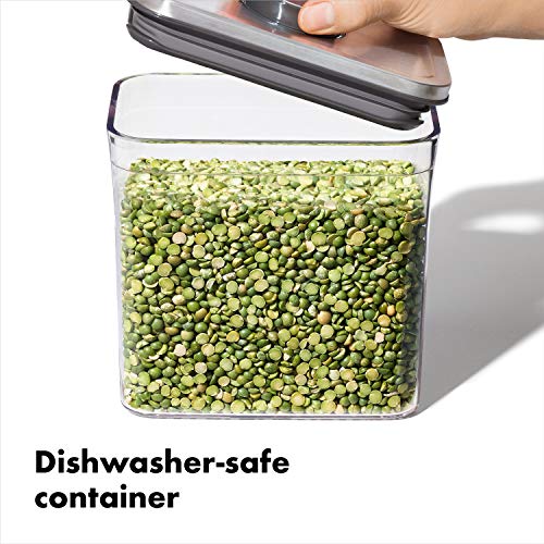 OXO Steel POP Small Square Container - 0.4 Qt for Dried Herbs and More