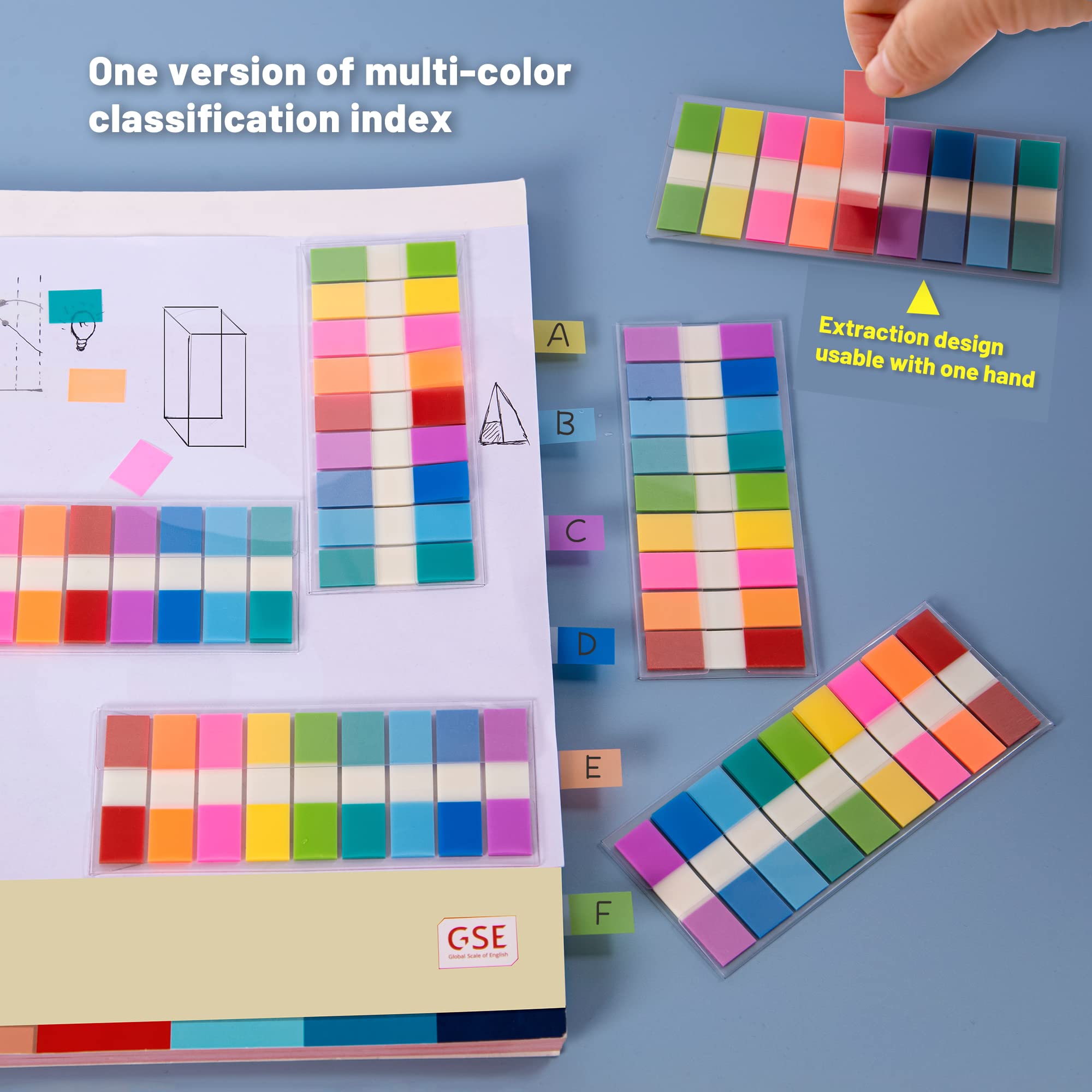 Golcellia 900 Pcs, Transparent Sticky Notes, Page Markers, Book Tabs, Sticky Note Tabs, Sticky Tabs, Page Tabs, Label Stickers, Pop Up Index Tabs, Tabs Flags Stickers