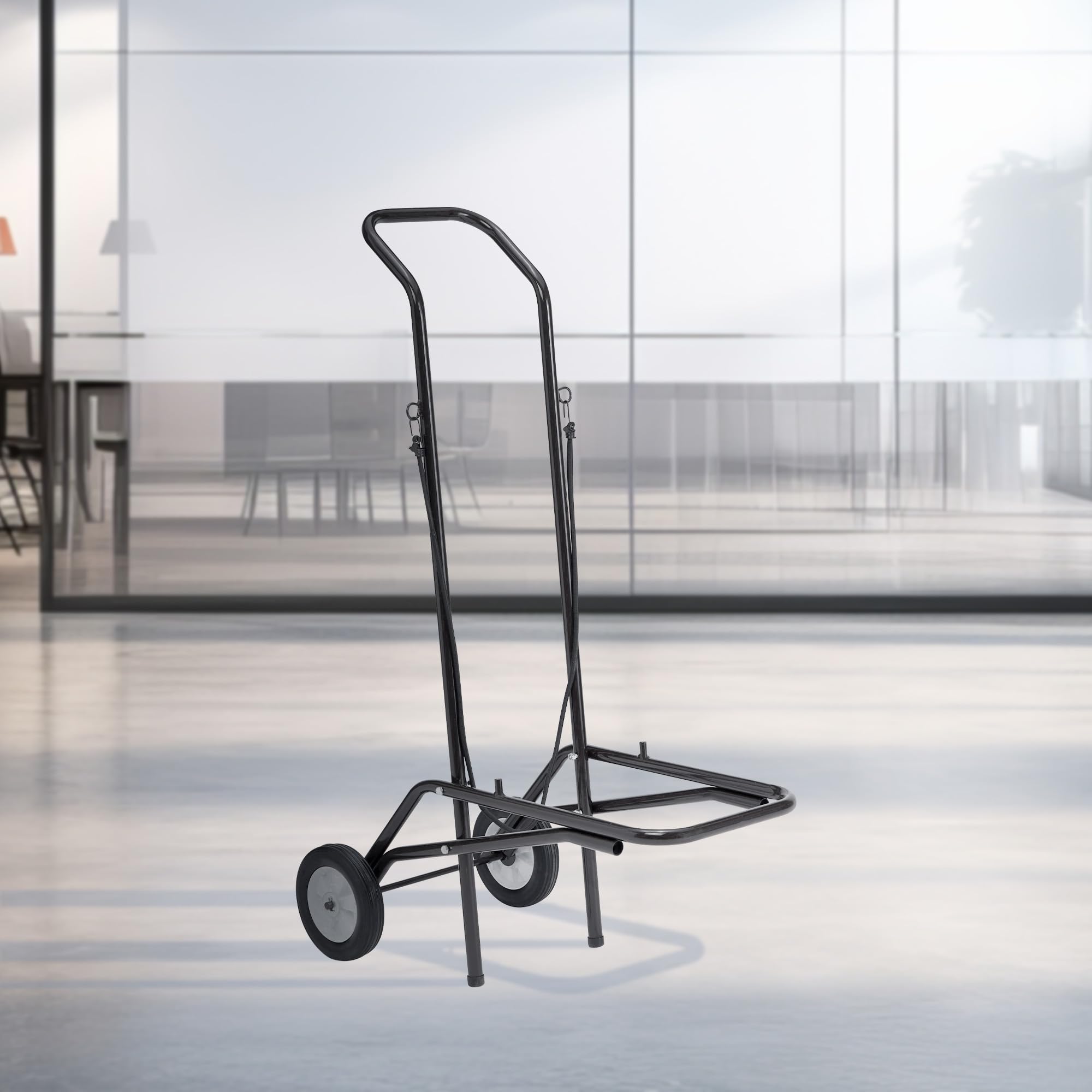 National Public Seating Powder Coated Steel Dolly for 9000 Chair - Dark Brown