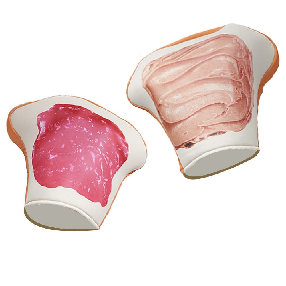 EraSpooky Couple Halloween Costume Bread Slices Peanut Butter and Jelly Adults Cosplay Party Funny Food Mascot (Only a Pair of Hats)