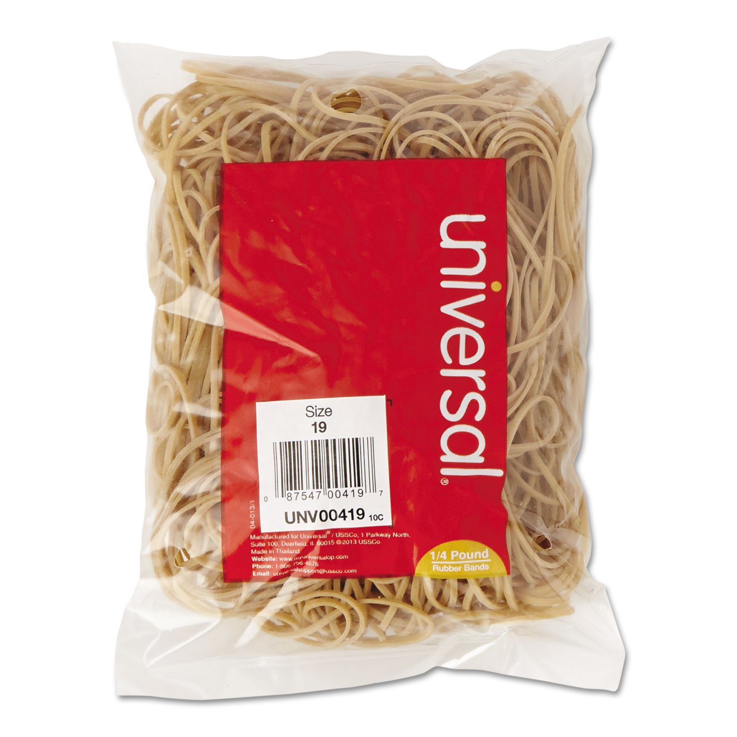 Universal 00419 19-Size Rubber Bands (335 Per Pack), Beige