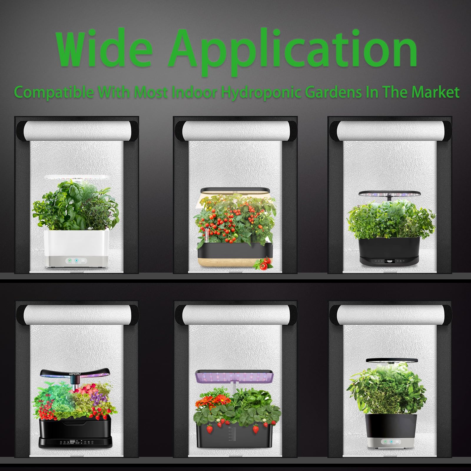 Grow Tent for Aerogarden Hydroponic Grow System,18.9''x13.7''x20.8'', Grow Machine Protective Cover,Black Indoor Hydroponic Anti-Light Complete System,High Reflective Mylar for Hydroponic Indoor Plant