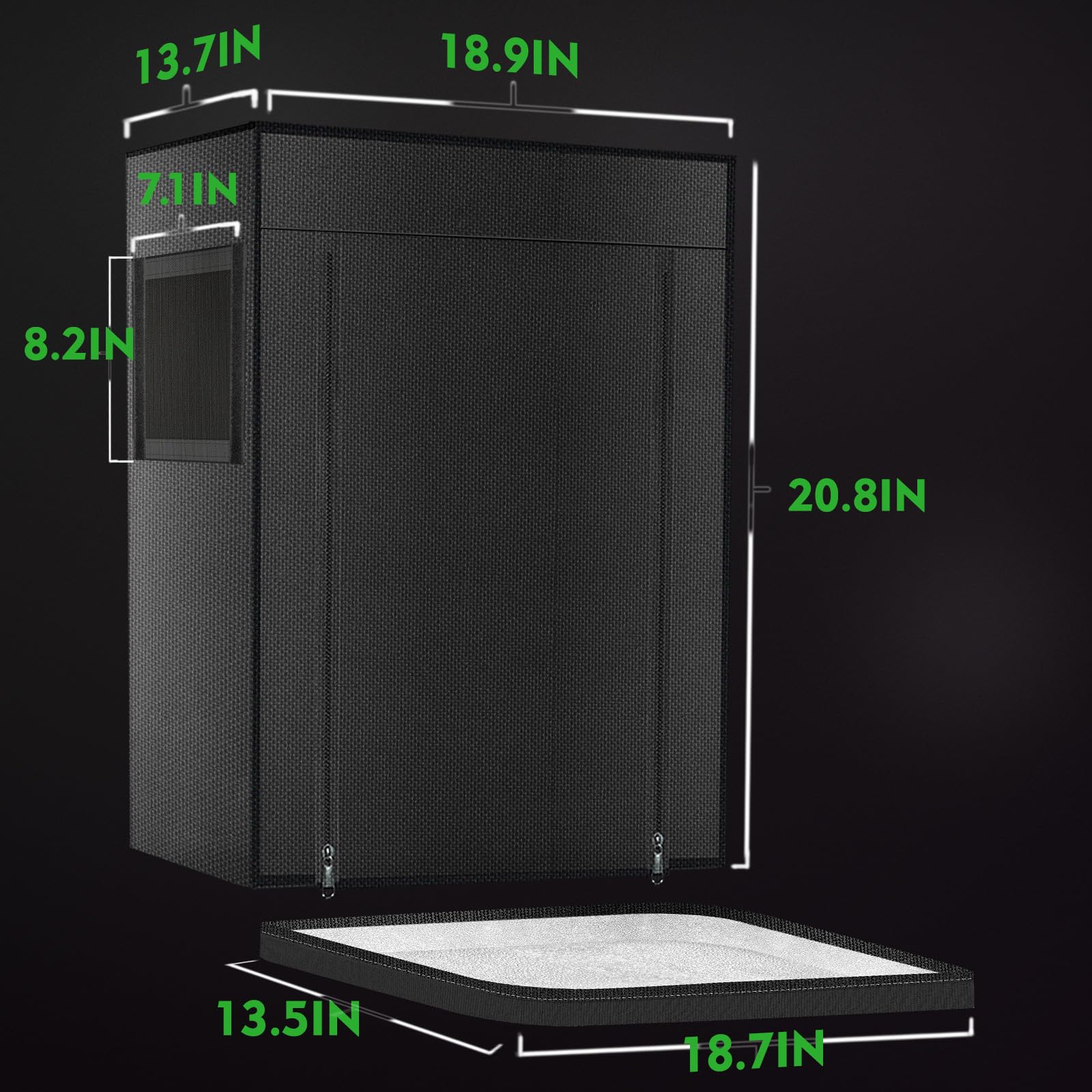 Grow Tent for Aerogarden Hydroponic Grow System,18.9''x13.7''x20.8'', Grow Machine Protective Cover,Black Indoor Hydroponic Anti-Light Complete System,High Reflective Mylar for Hydroponic Indoor Plant