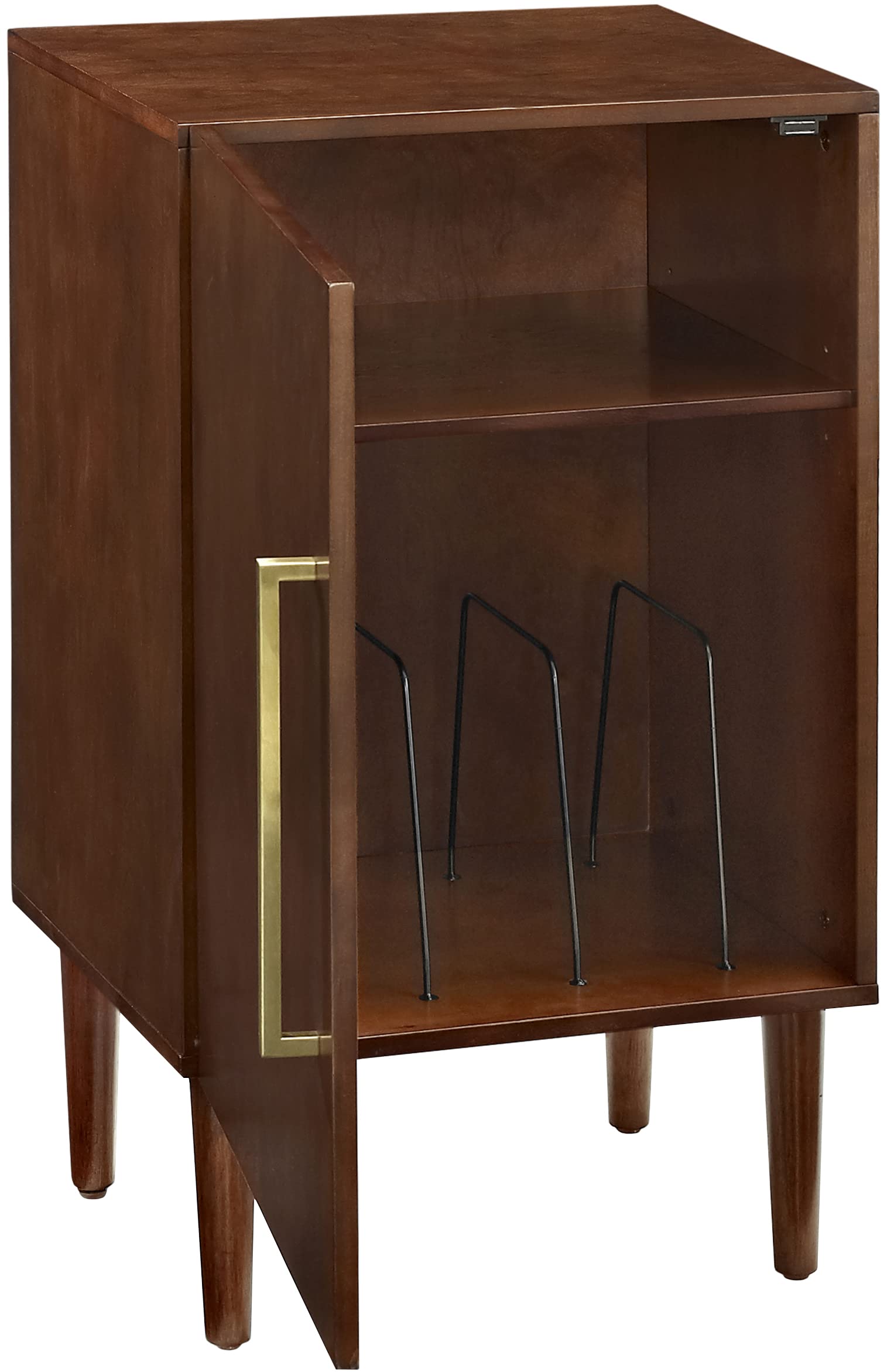 Crosley Furniture Everett Player Stand with Storage for Vinyl Records, Mahogany