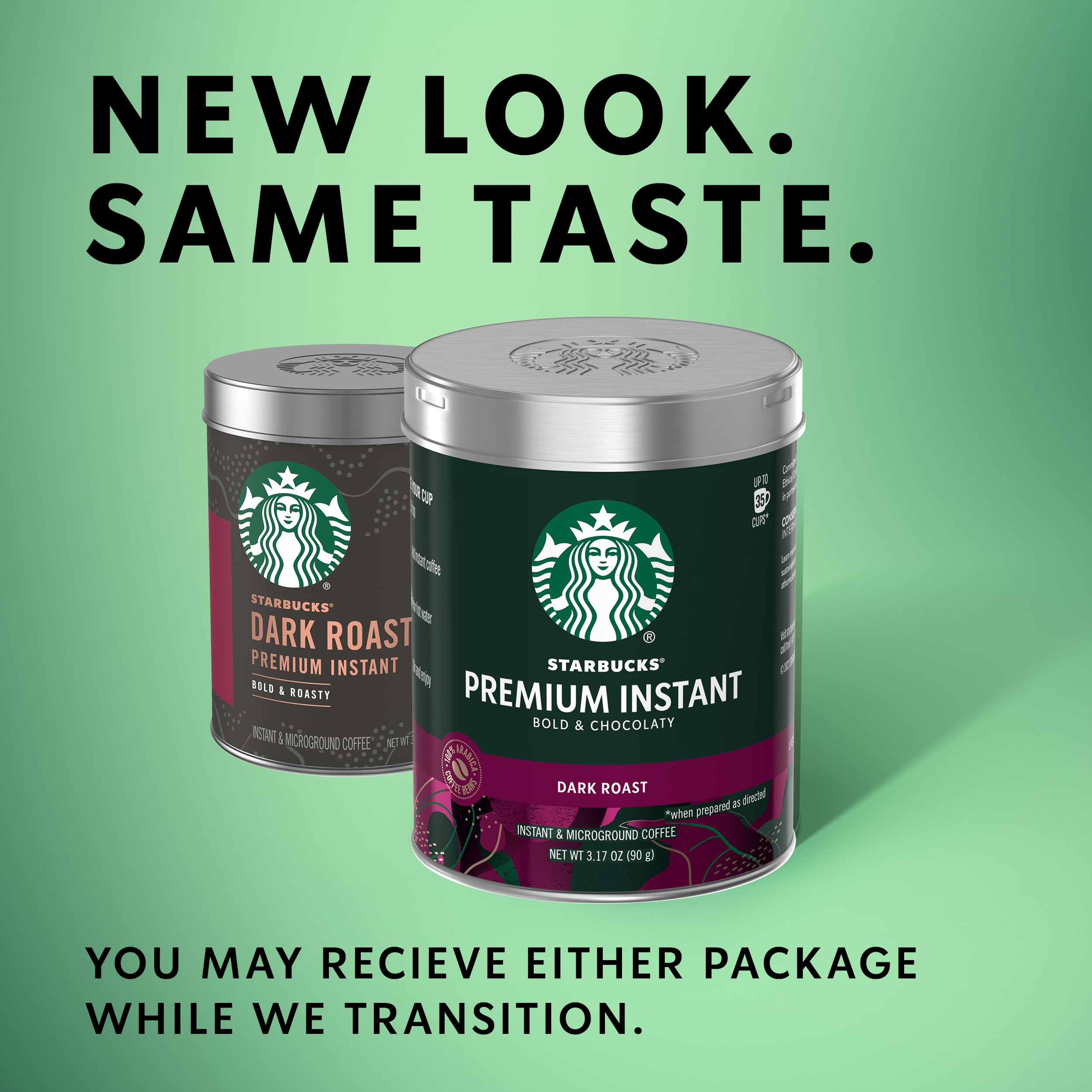 Starbucks Premium Instant Coffee — Dark Roast — 100% Arabica — 3 Tins (up to 120-cups total)