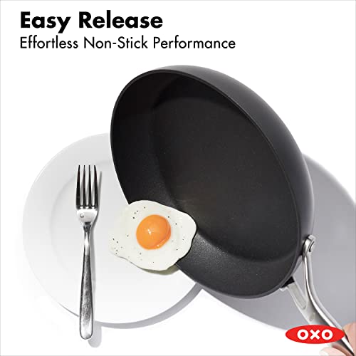 OXO Professional Hard Anodized PFAS-Free Nonstick, 8" Frying Pan Skillet, Induction, Diamond reinforced Coating, Dishwasher Safe, Oven Safe, Black