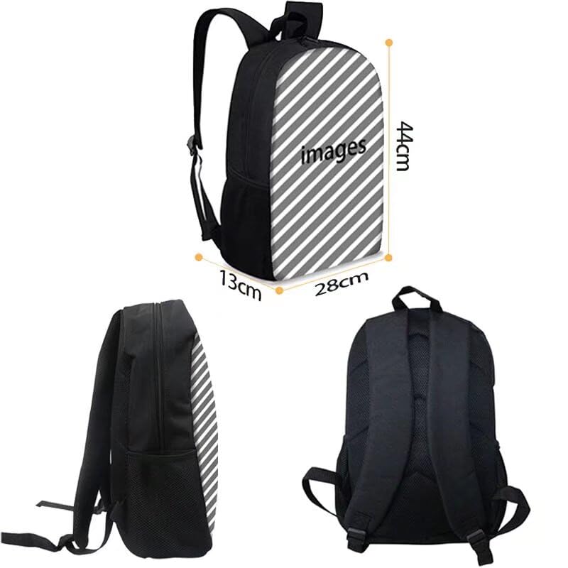 AmzPrint Cute Siberian Husky Dog Backpack For Kids Girls Lunch Bag For School 3 In 1 Back To School Class Backpacks Set