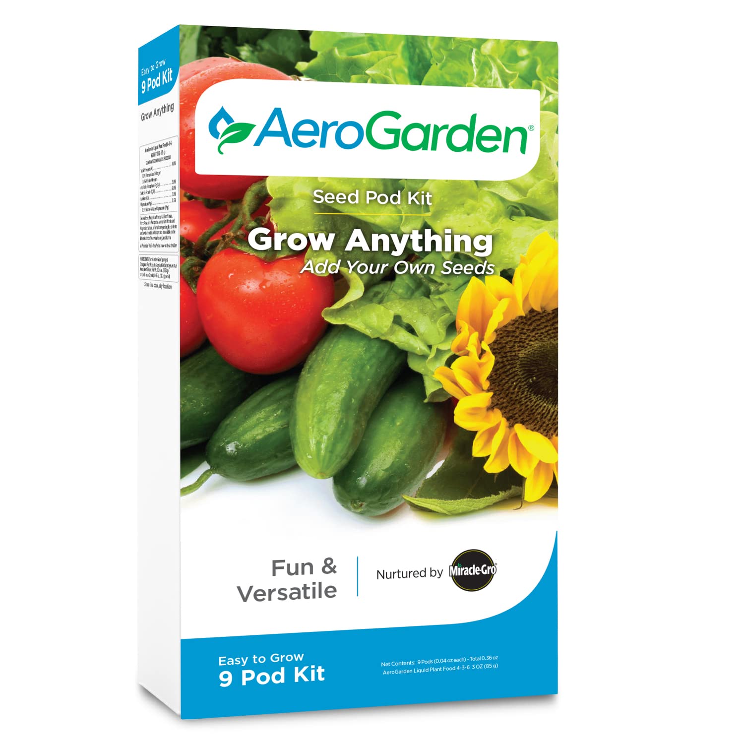 AeroGarden Harvest Elite Indoor Garden Hydroponic System with LED Grow Light and Herb Kit + AeroGarden Grow Anything Seed Pod Kit