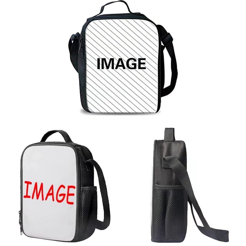 AmzPrint Cute Siberian Husky Dog Backpack For Kids Girls Lunch Bag For School 3 In 1 Back To School Class Backpacks Set