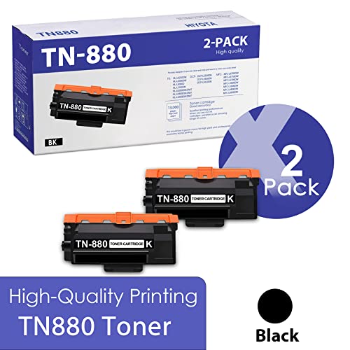 HIYOTA Compatible TN-880 TN880 Black Extra High Yield Toner Cartridge Replacement for Brother TN 880 DCP-L5600DN MFC-L5700DW L6800DW L6900DW HL-L6250DW L6300DW L5000D L5100DN Printers | TN 880 2PK