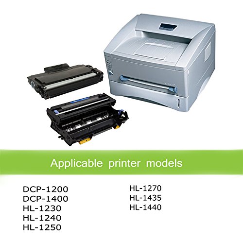 Brother DR-400 TN-460 (DR400 TN460) Compatible Toner & Drum Cartridge - Toner 6,000 Drum 20,000 Page Yield At 5% Page Coverage - For Use With Brother DCP-1200, 1400-2Pack
