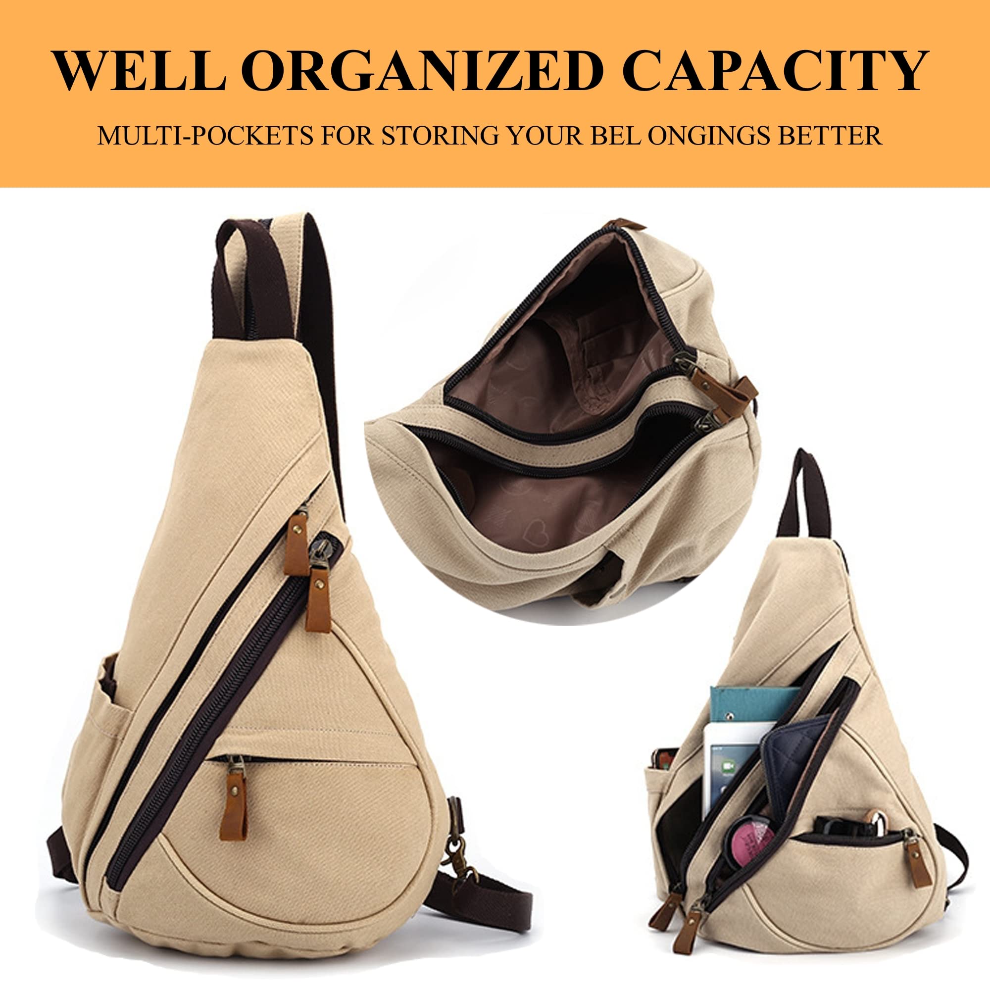 Sling Bag Small Crossbody Backpack Shoulder Casual Daypack Chest Bag For Outdoor Cycling Hiking Travel Darkgray