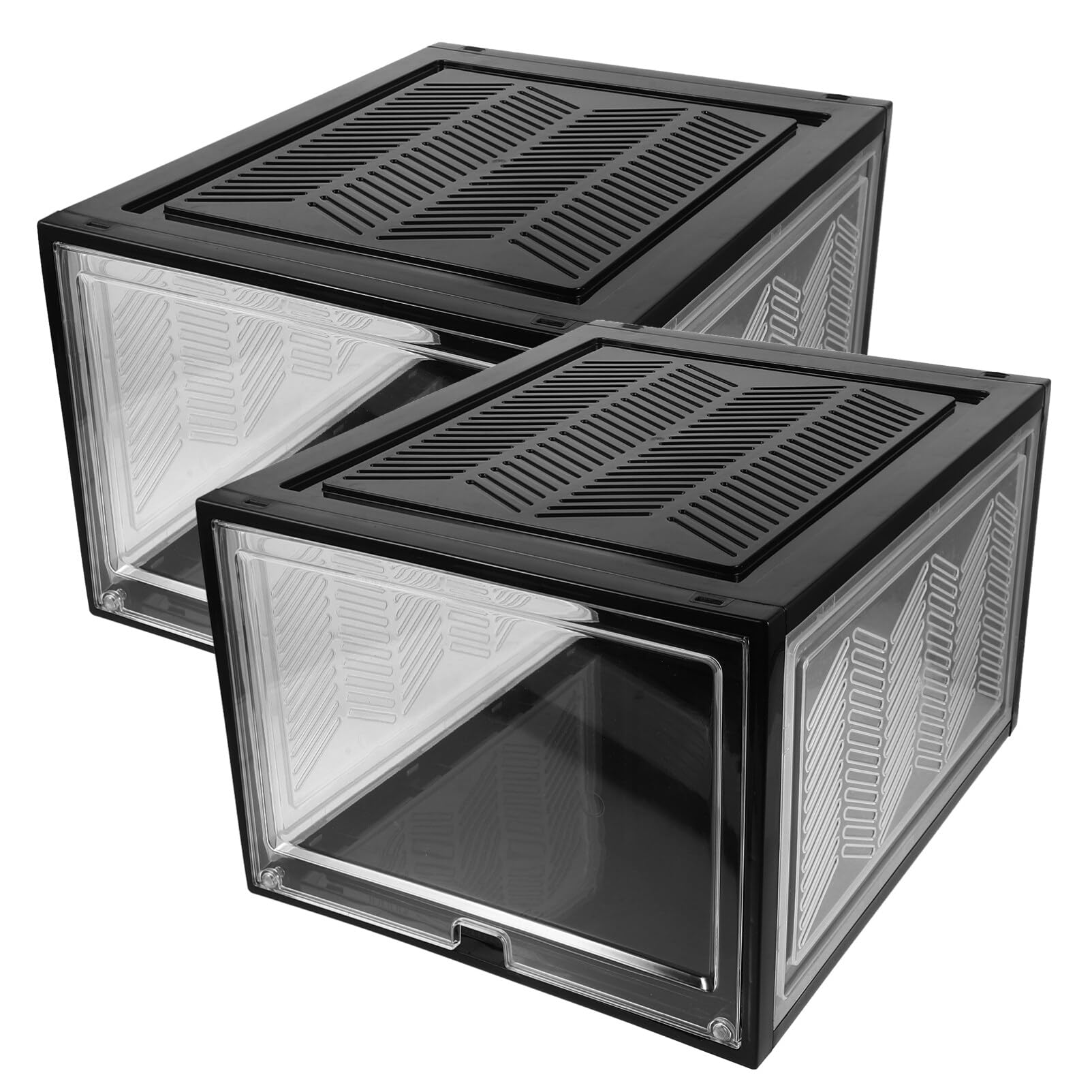 Alipis 2pcs Boxes Foldable Shoe Box Shoe Storage Case Shoe Storage Boxes Shoe Rack for Closet Shoes Boxes Shoe Rack Organizer Sneaker Storage Organizer for Cabinets Shoe Boxes for Home