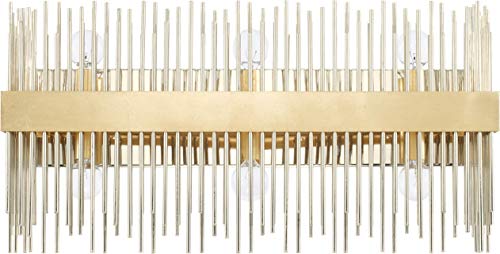 Capital Lighting 125461FI Lena Hollywood Regency Inspired Slim Rods Linear Bath Vanity Wall Mount, 6-Light 360 Total Watts, 12"H x 24"W, Fire and Ice