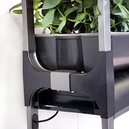 AeroGarden Farm Stacking System for Farm & Farm Plus Models, For a Vertically Growing, Space Saving Live Indoor Garden, Black