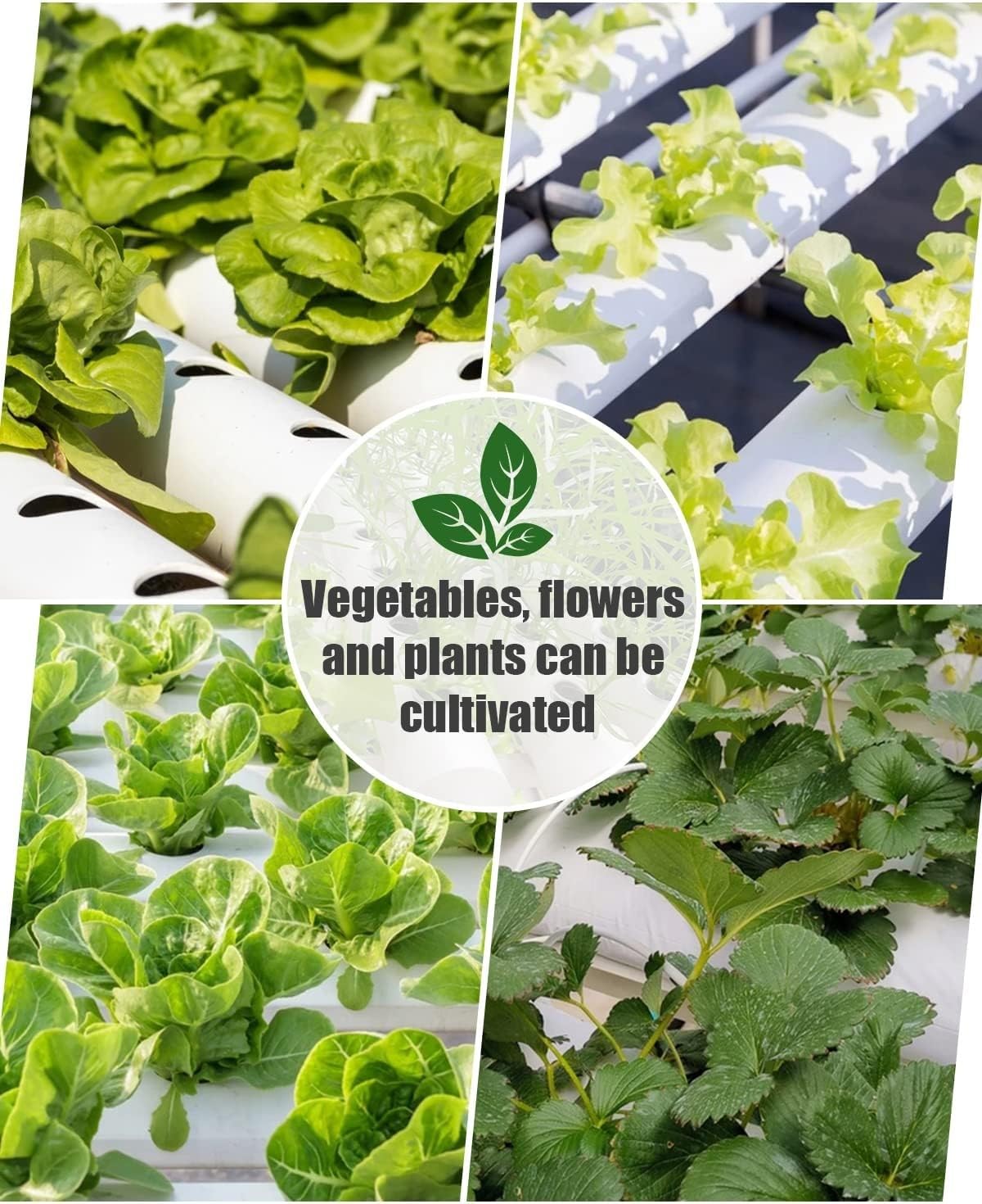 4 Layer Hydroponic Grow Kit with Wheels 108 Sites 12 Pipes Hydroponic Planting Equipment with Water Pump Hydroponic Growing System with Grow Baskets and Sponges