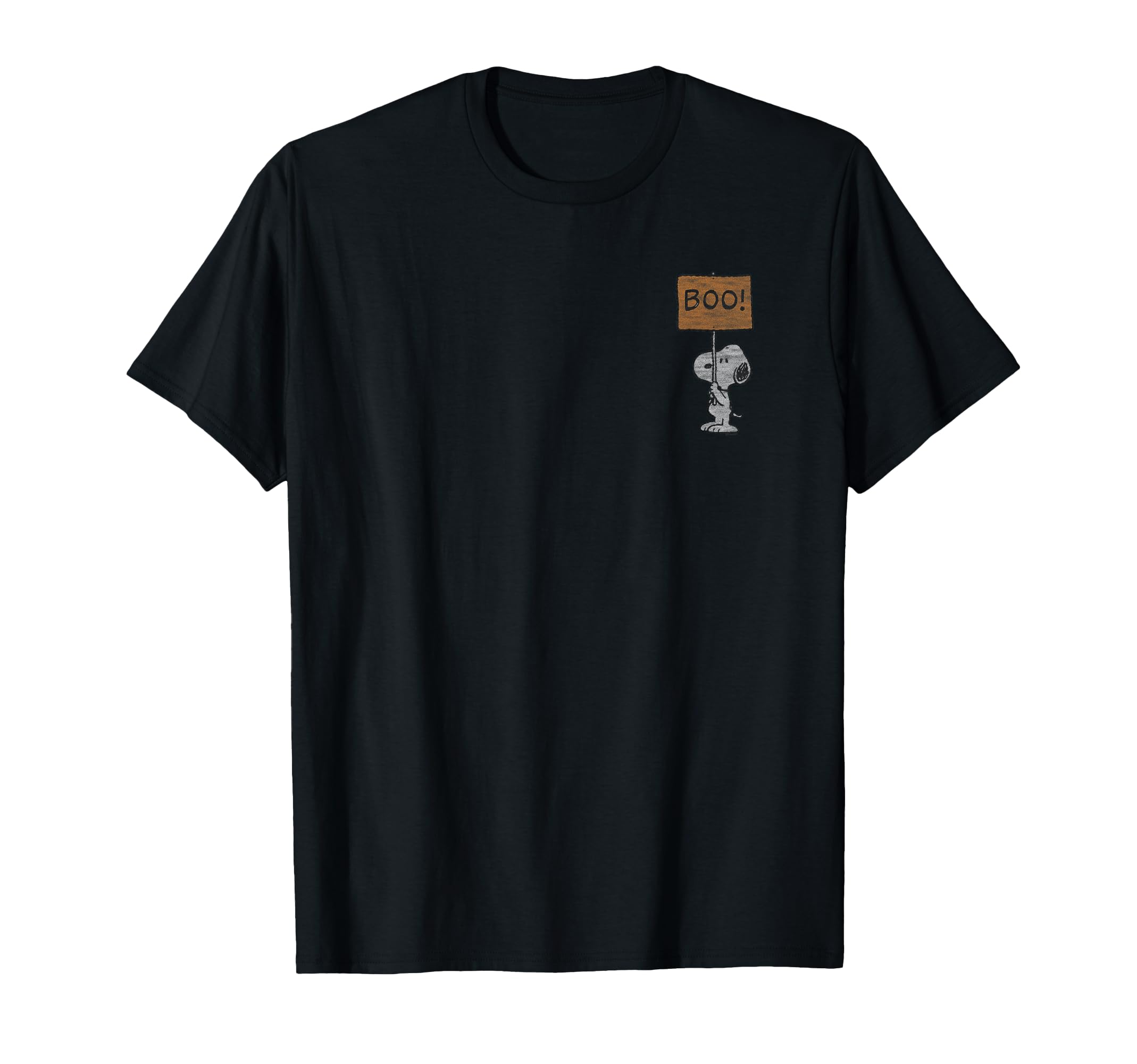 Peanuts Halloween Snoopy Boo Sign T-Shirt