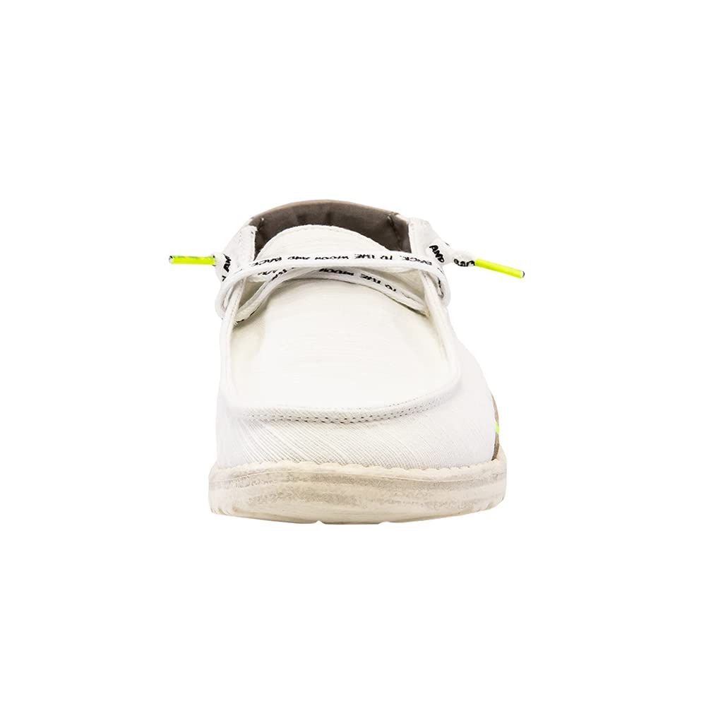 Hey Dude Women's Wendy Star White Size 6 | Women’s Shoes | Women’s Lace Up Loafers | Comfortable & Light-Weight