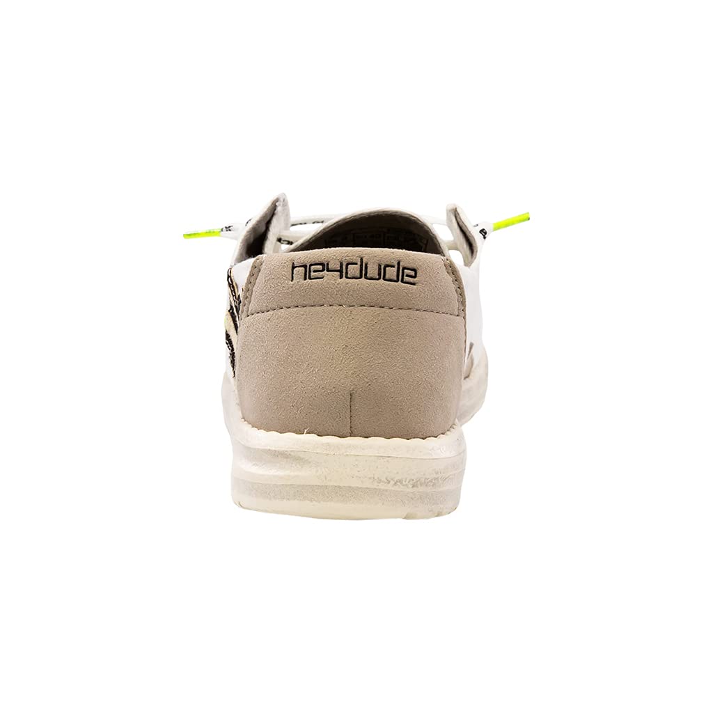 Hey Dude Women's Wendy Star White Size 6 | Women’s Shoes | Women’s Lace Up Loafers | Comfortable & Light-Weight