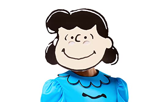 Rubies Women's Peanuts Lucy Costume Dress and Foam Mask, As Shown, Medium for Themed Parties and Halloween