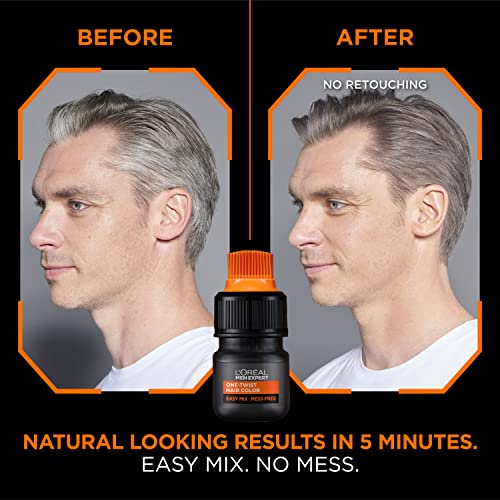 L’Oreal Paris Men Expert One Twist Mess Free Permanent Hair Color, Mens Hair Dye to Cover Grays, Easy No Mix Ammonia Free Application, Dark Blonde 07, 1 Application Kit