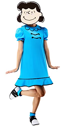 Rubies Women's Peanuts Lucy Costume Dress and Foam Mask, As Shown, Medium for Themed Parties and Halloween