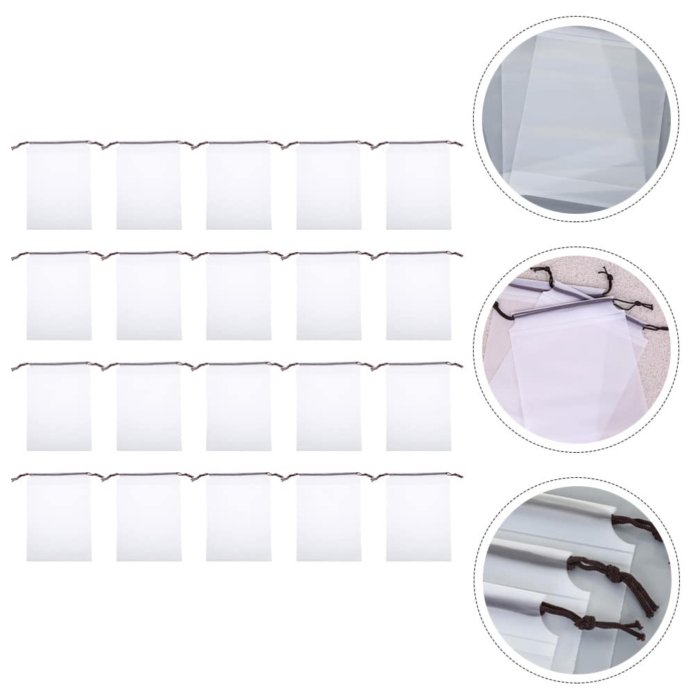 HEALLILY 40pcs Eyelash Packaging Bag Travel Makeup Bags Lash Pouch Eva Drawstring Bags Cosmetics Storage Pouch Small Frosted Packaging Bag Lash Organizer Bag Lash Packing Bags