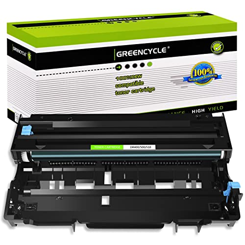 GREENCYCLE Compatible Drum Unit Replacement for Brother DR400 DR-400 to use with DCP-1200 HL-1240 MFC-8300 MFC-9750 MFC-9800 Intellifax 4100 4750 5750 Printer (Black,1-Pack)
