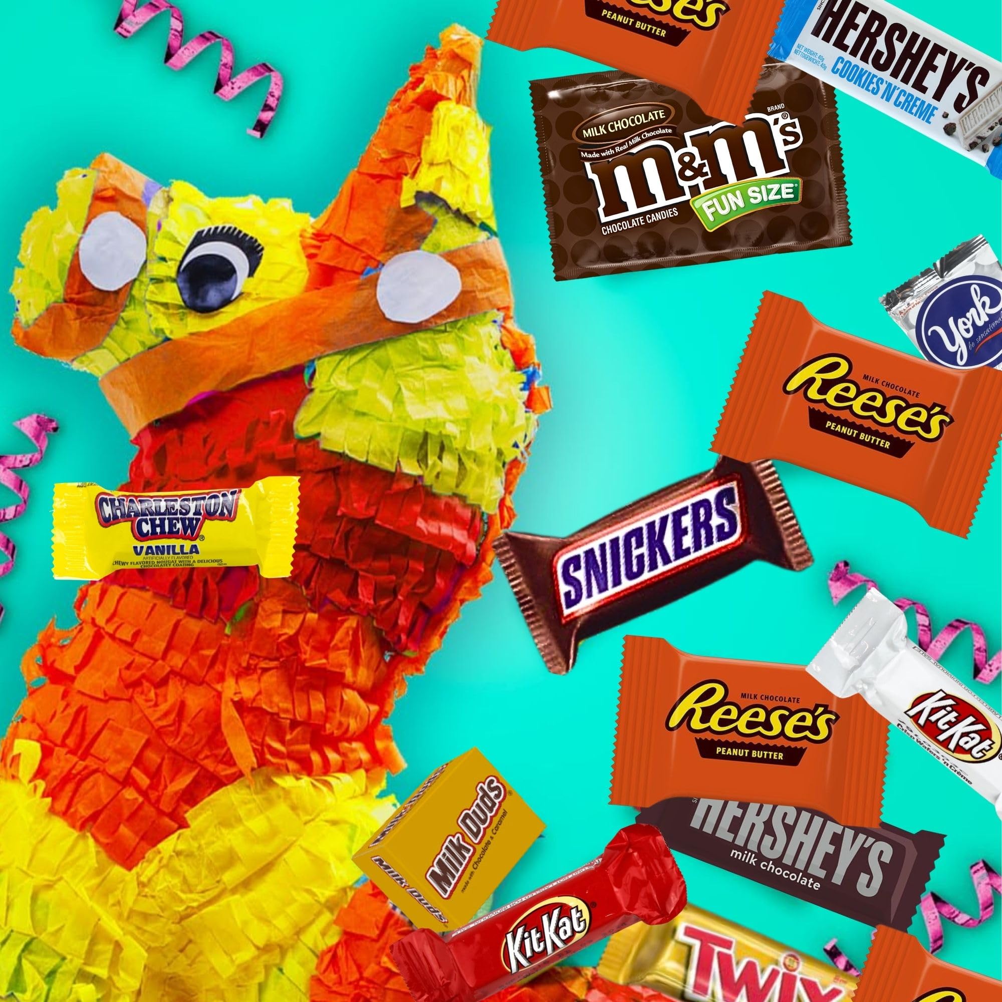 ULTIMATE Assorted 4 Lb. Chocolate Candy Variety Pack, Bulk Mega Candy Mix, Fun Size Assortment, Individually Wrapped Minis, Great for Easter Basket Fillers & Egg Hunts, Parties, Parades & Pinatas! (All Time Favorites, 4 Lbs.)