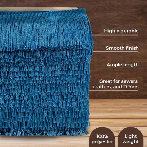 Trims by the Yard 6" Chainette Fringe Trim | Chocolate | (5 yard cut)