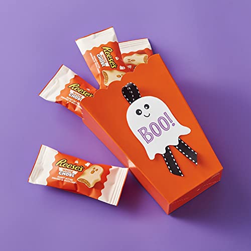 REESE'S White Creme Peanut Butter Snack Size Ghosts Candy, Halloween, 10.2 oz, Bag