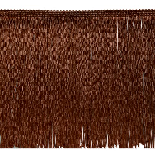 Trims by the Yard 6" Chainette Fringe Trim | Chocolate | (5 yard cut)
