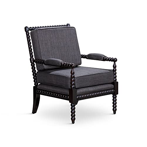 DTY Indoor Living Silverthorne Spindle Chair, Espresso, Charcoal