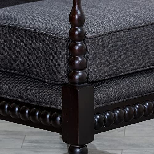 DTY Indoor Living Silverthorne Spindle Chair, Espresso, Charcoal