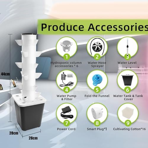 Hydroponic Growing System, DIY Garden Hydroponic Growing System, Indoor Herb Garden Kit with Hydrating Pump, Adapter, Net Pots, Timer,(Color:15holes,Size:)