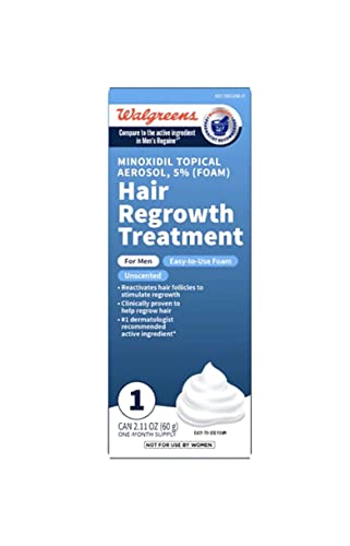 Walgreens Minoxidil Foam 5% Hair Regrowth Treatment for Men, 2.11 oz